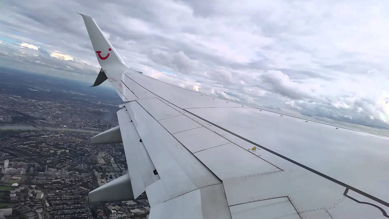 Boeing 737-800 Takeoff Düsseldorf 23L overwing - YouTube