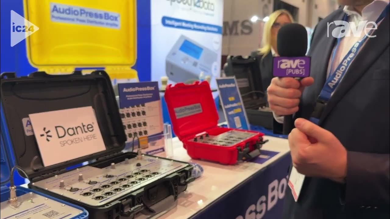 InfoComm 2024: AudioPressBox Showcases Battery-Powered APB-320 C-D-USB with Dante Input - YouTube