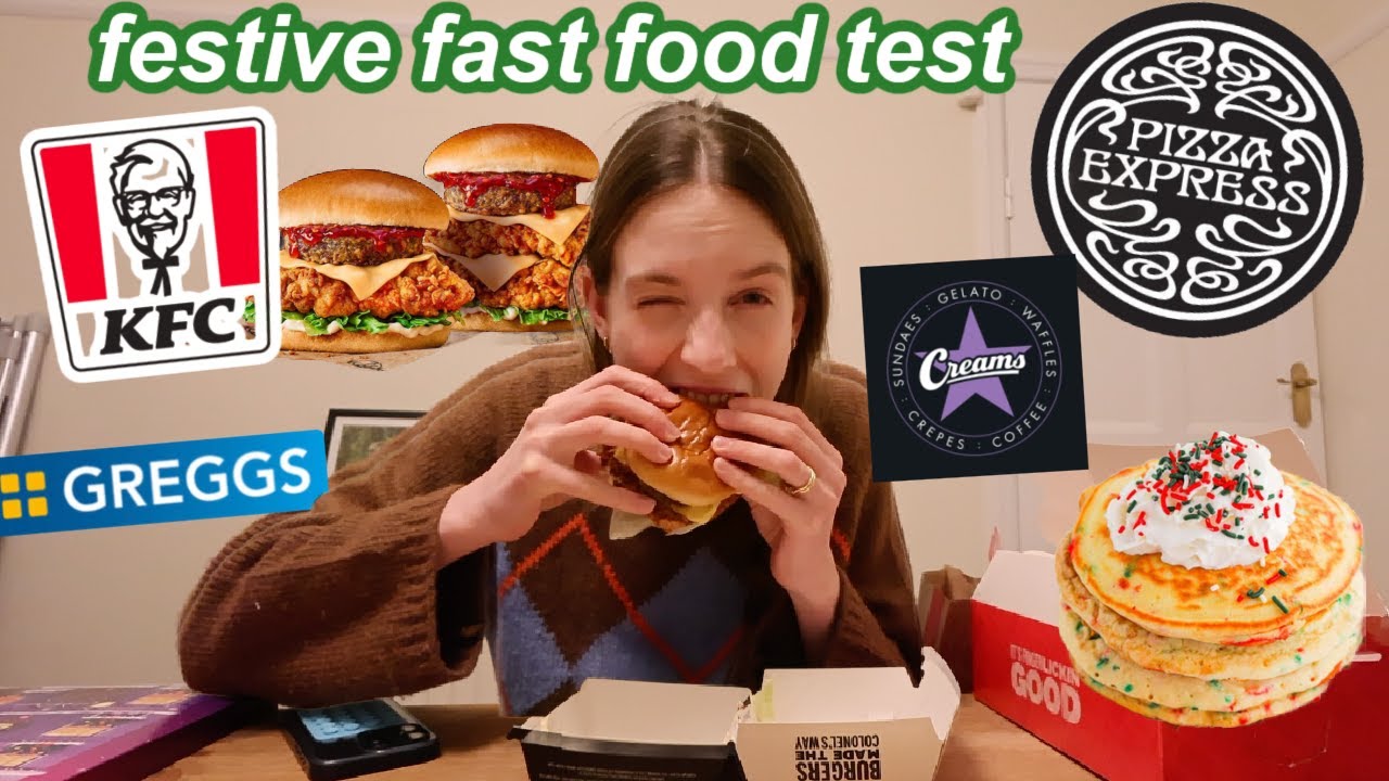 a cheeky festive fast food taste test - YouTube