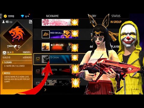 How To Join Team D | How To Join Free Fire Best Guild- Garena Free Fire ...