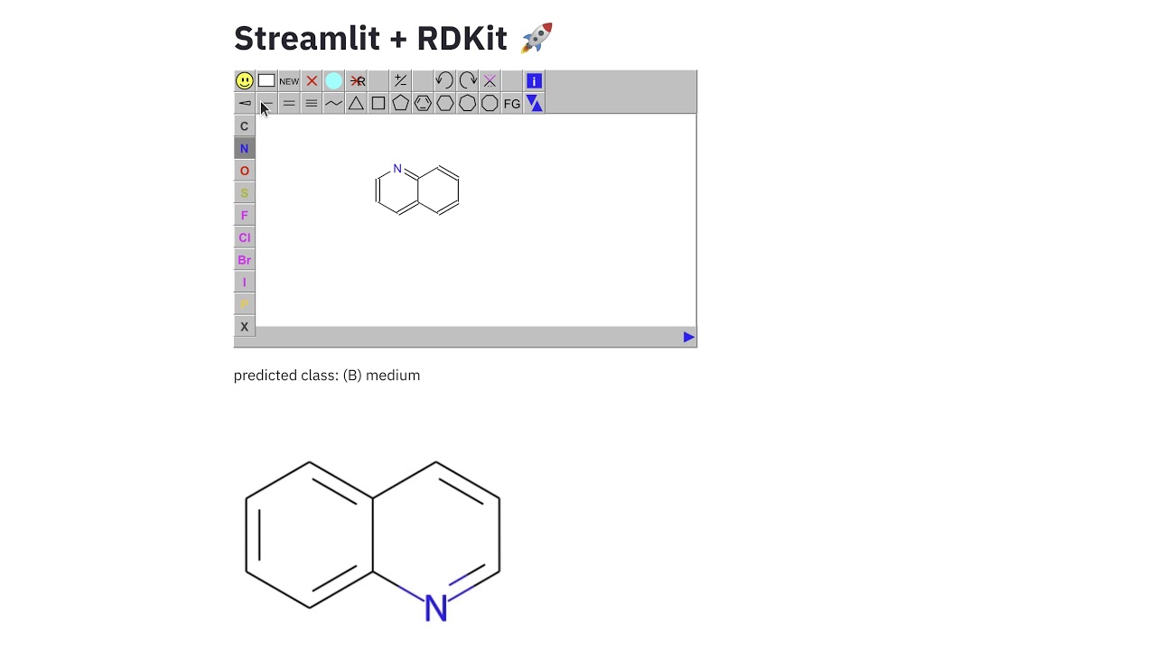 streamlit jsme rdkit - YouTube