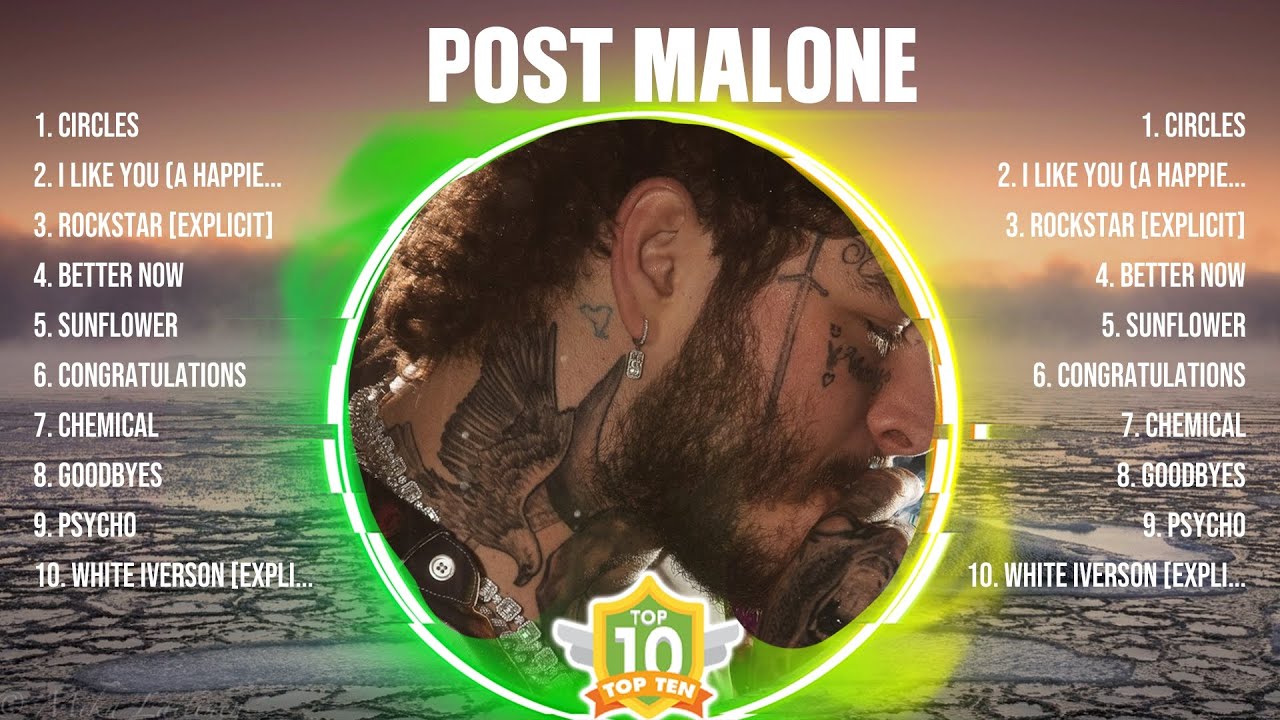 Post Malone Top Of The Music Hits 2024 - Most Popular Hits Playlist ...