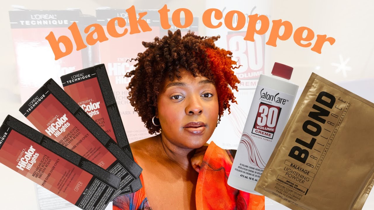 black to copper w/ L'oreal HiColor Copper | Blonde Brilliance Lighting ...