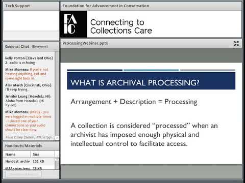 C2C Care: Archival Processing – Principles and Practical Strategies ...