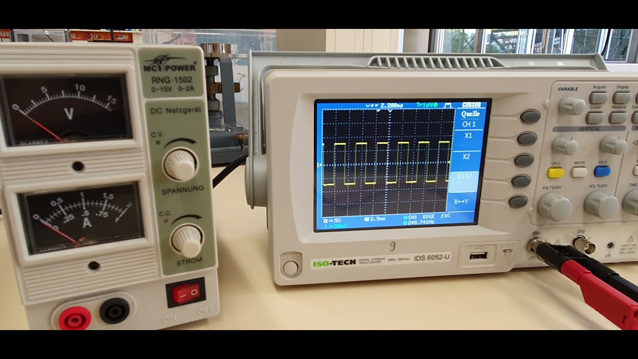 Oszilloskop mit Frequenzgenerator Tutorial: Einstellen einer ...