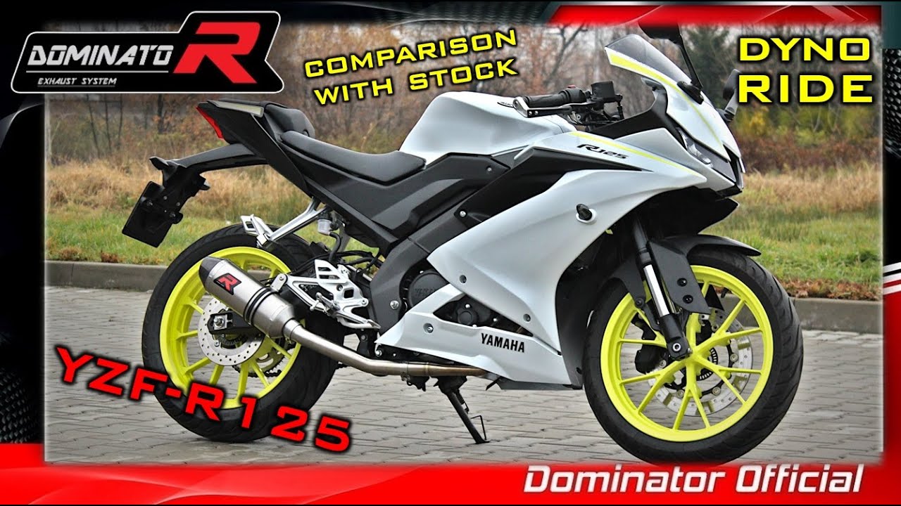 Yamaha YZF-R 125 2021💥 Dyno 🔥 Pure Sound 🔊 Dominator Full System 🎧HQ ...
