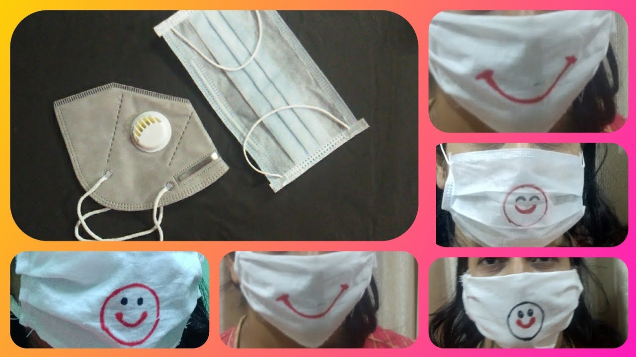 Do Creativity in your Mask / Smile in your Mask / DIY / 😍😎😊 - YouTube
