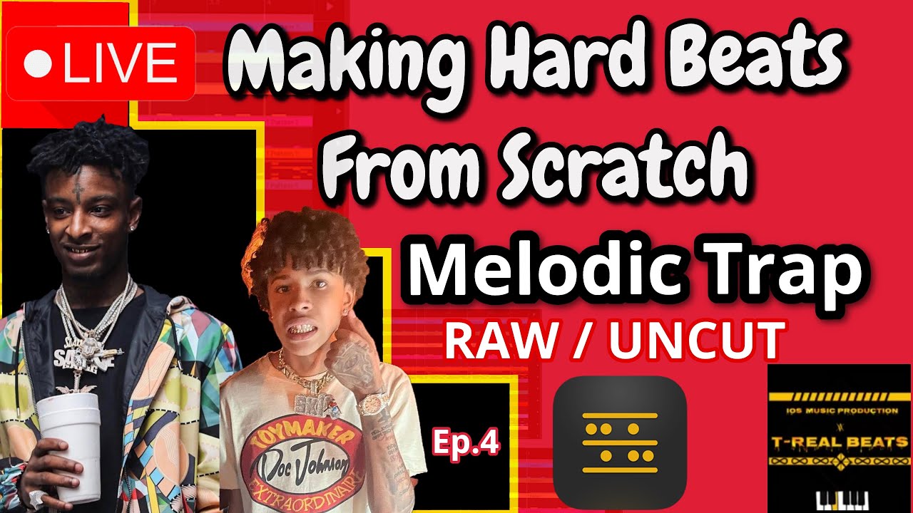 [Live] Making Melodic Beats From Scratch w/ ONLY ONE SHOTS | 21 Savage ...