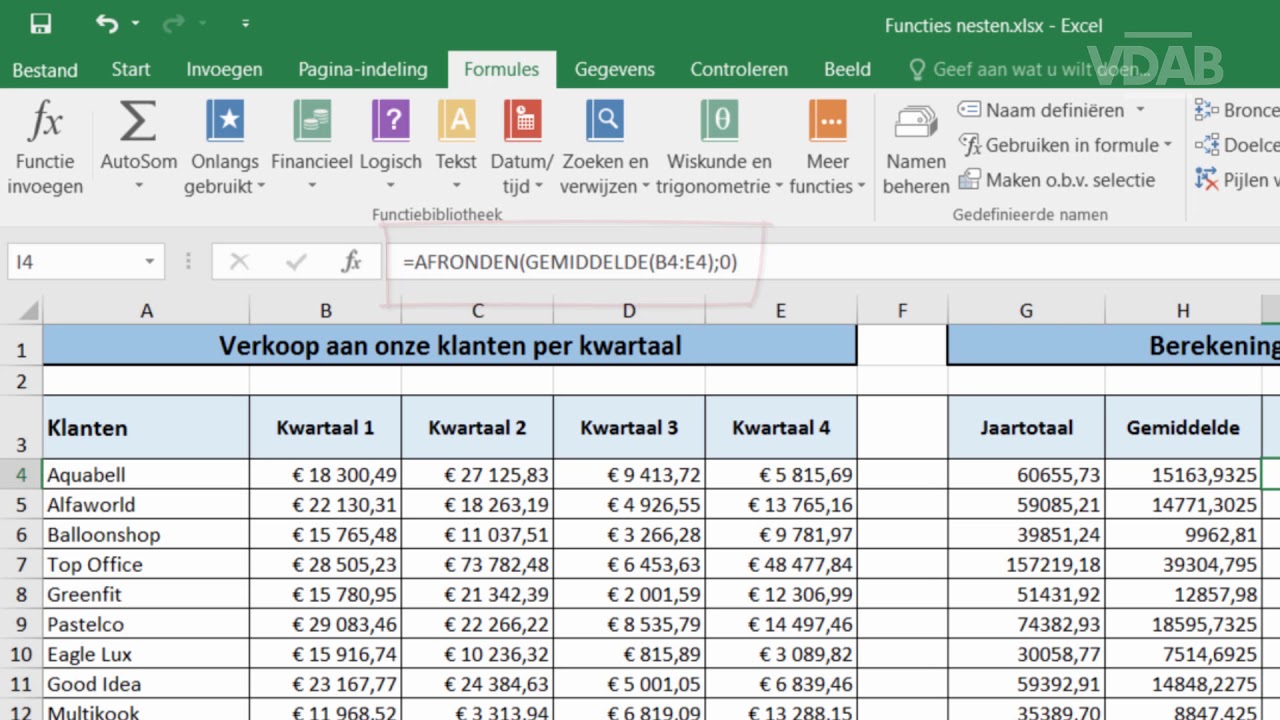 MS Office 365 - Excel: Functies - Functies nesten - YouTube