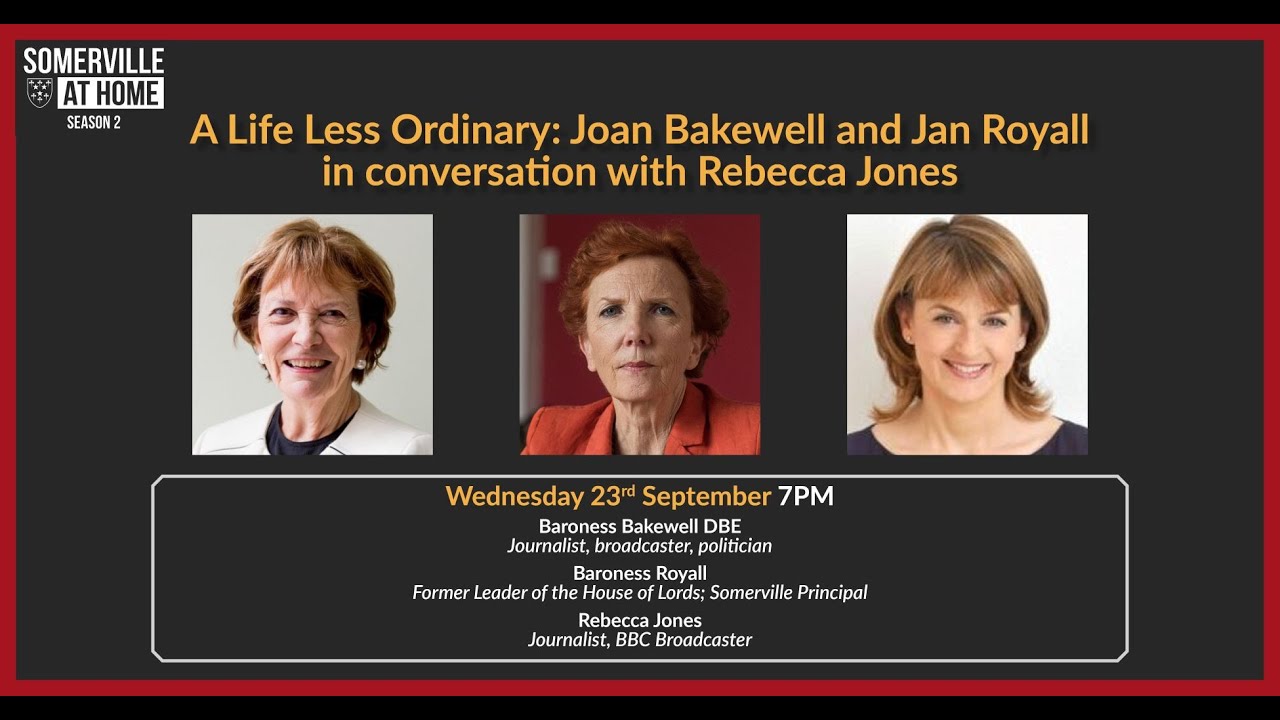 A Life Less Ordinary: Dame Joan Bakewell and Baroness Jan Royall in ...