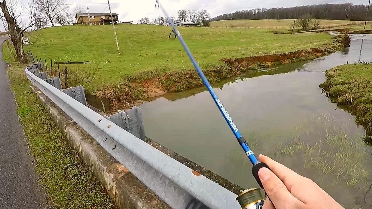 Fishing off Country Creek Bridges (New Setup) - YouTube