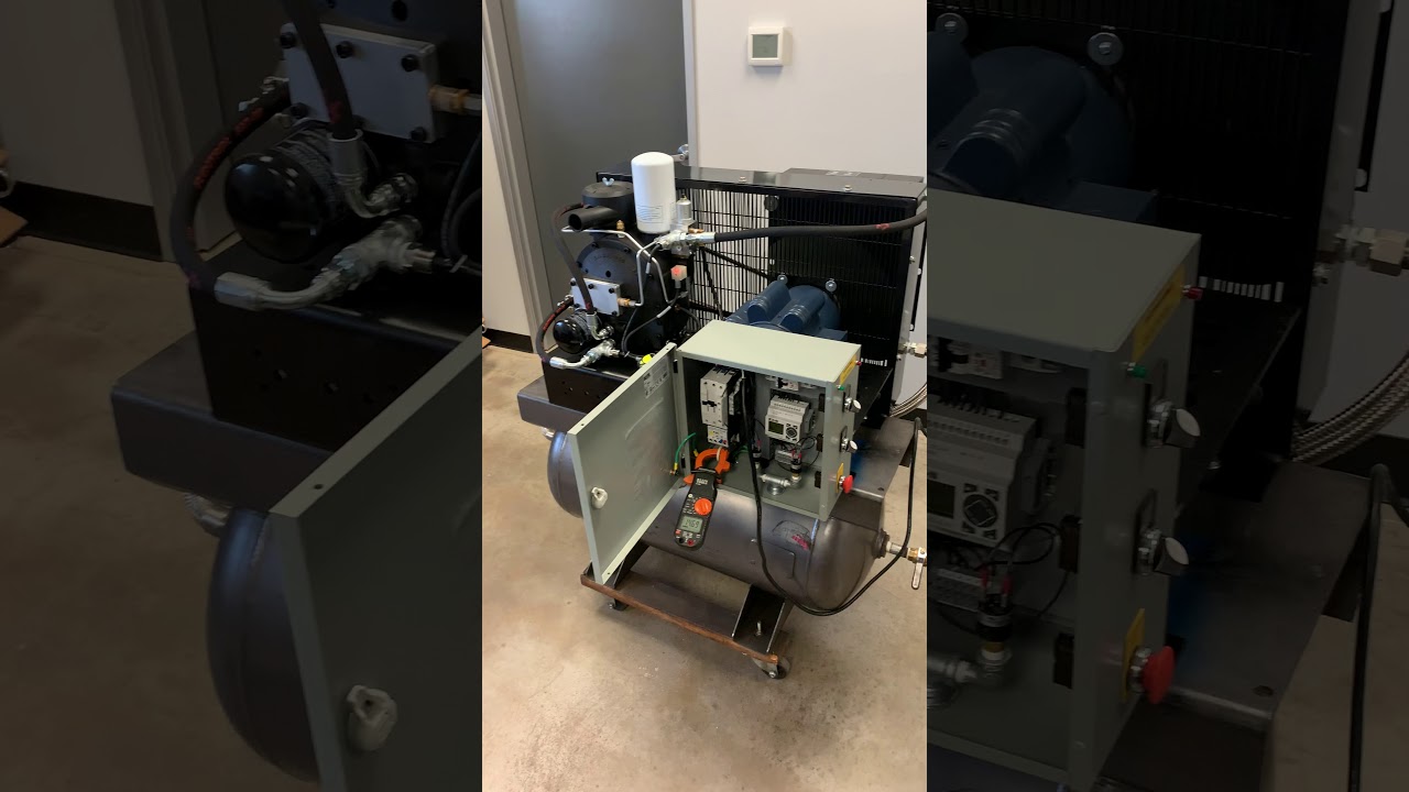 110 volt Rotary screw compressor - YouTube