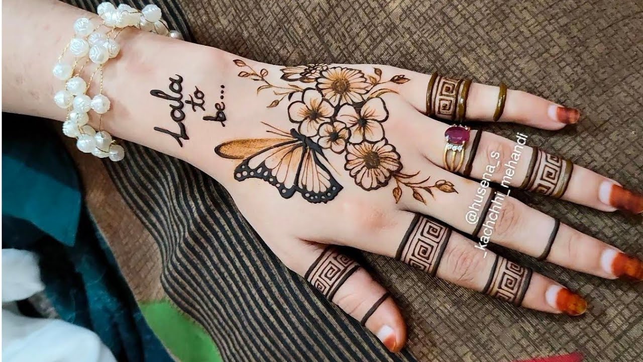 beautiful unique butterfly mehndi design ||latest mehndi design.. - YouTube