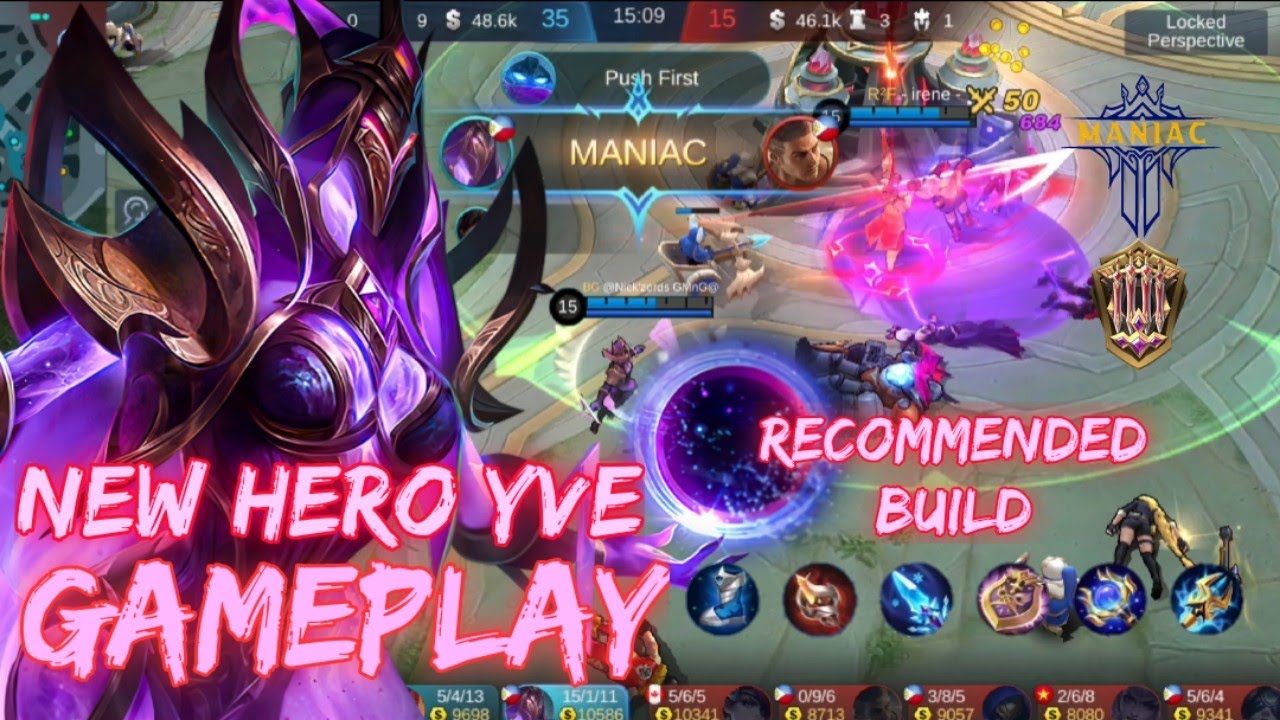 Recommended Build for New Hero Yve - Gameplay (Maniac) - YouTube