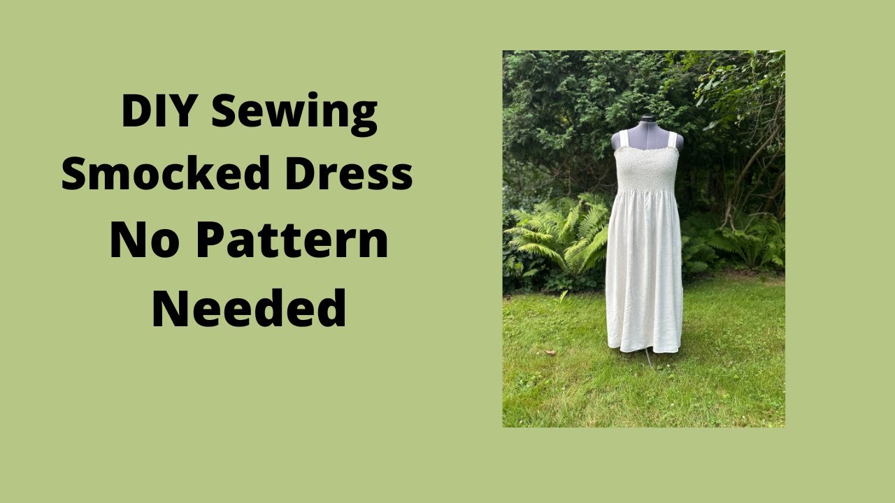 Trendy Gathered Dress -- No Sewing Pattern Required (DIY Sewing) - YouTube
