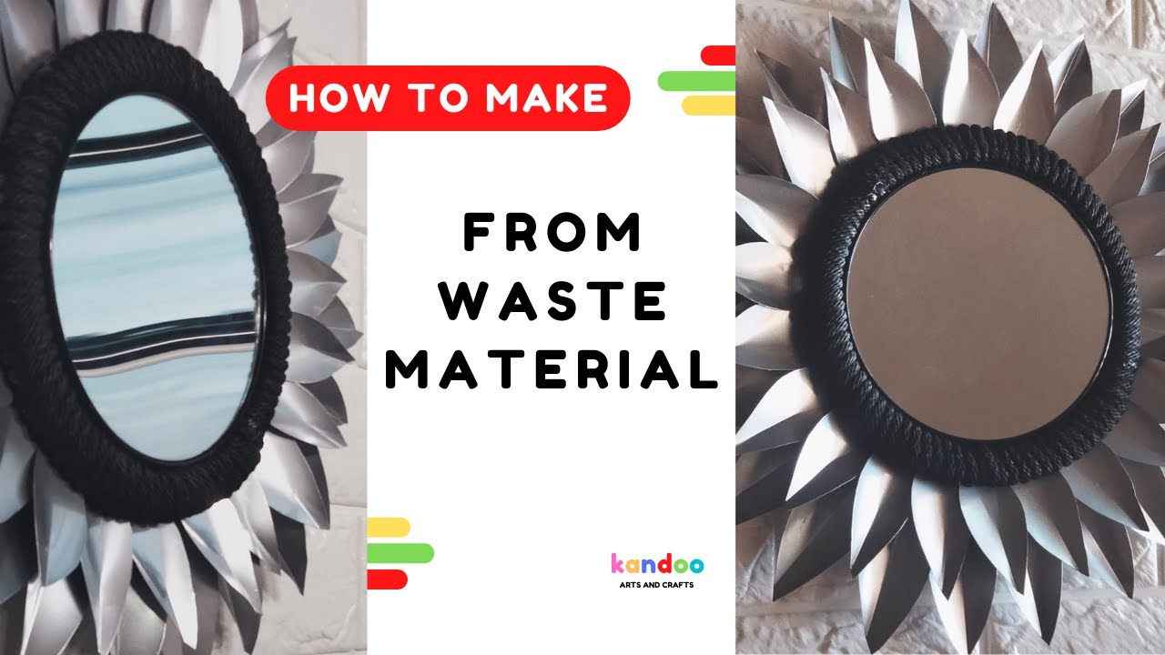 Easy to make home decor mirror using recycled materials. - YouTube