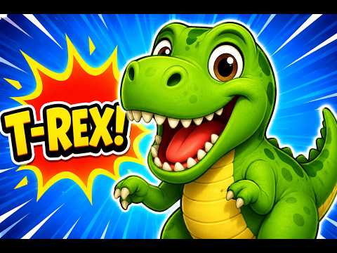 🦖 T-Rex Dinozor Şarkısı | Dans Et, Zıpla ve Öğren! | Eğitici Çocuk Şarkıları