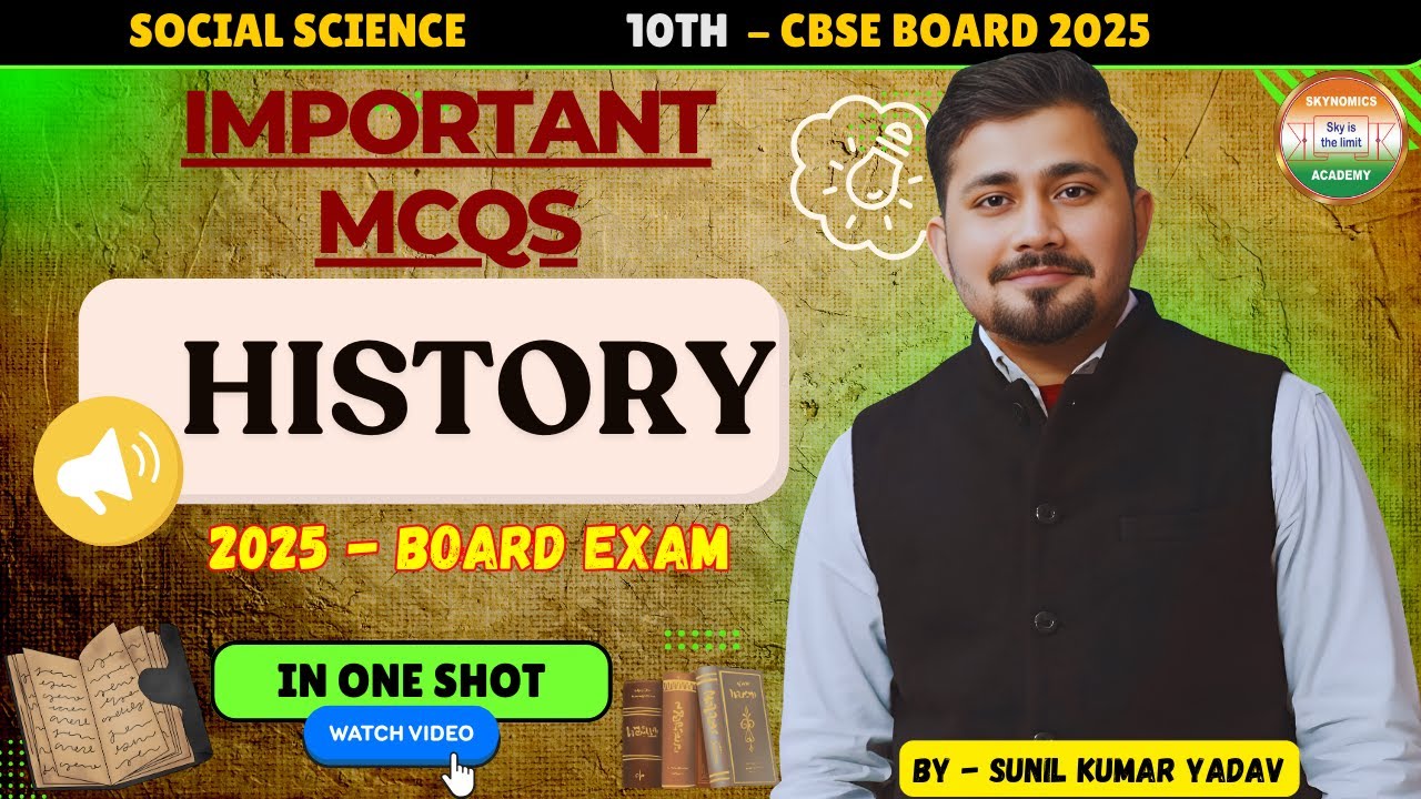 10th CBSE Board (History) | Important MCQs | With Concepts | By:_ Sunil ...