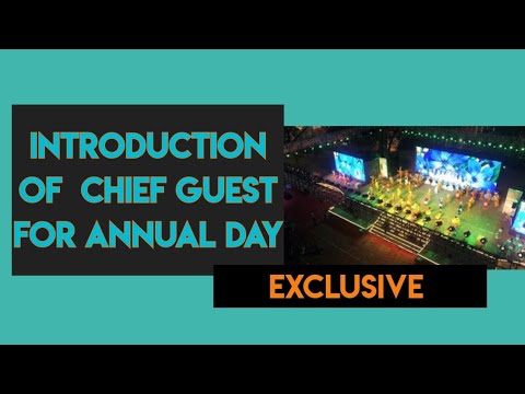 Introduction of chief guest for annual day - YouTube