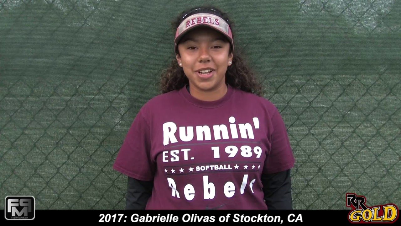 2017 Gabrielle Olivas 3rd Base and Outfield Softball Skills Video - YouTube