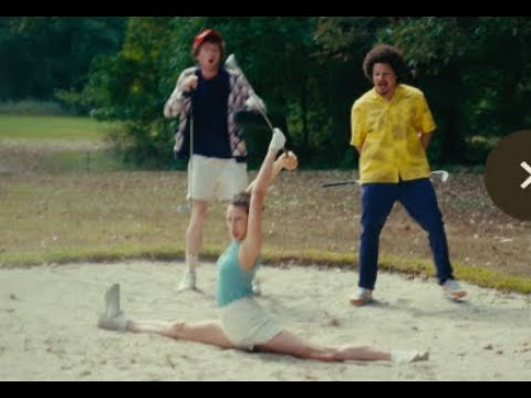 Margaret Qualley doing splits in Happy Gilmore 2