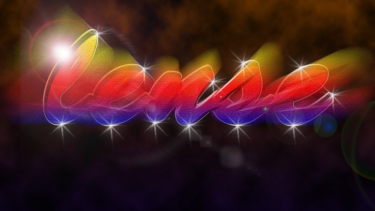 How to create lens flare text effect in Photoshop - YouTube