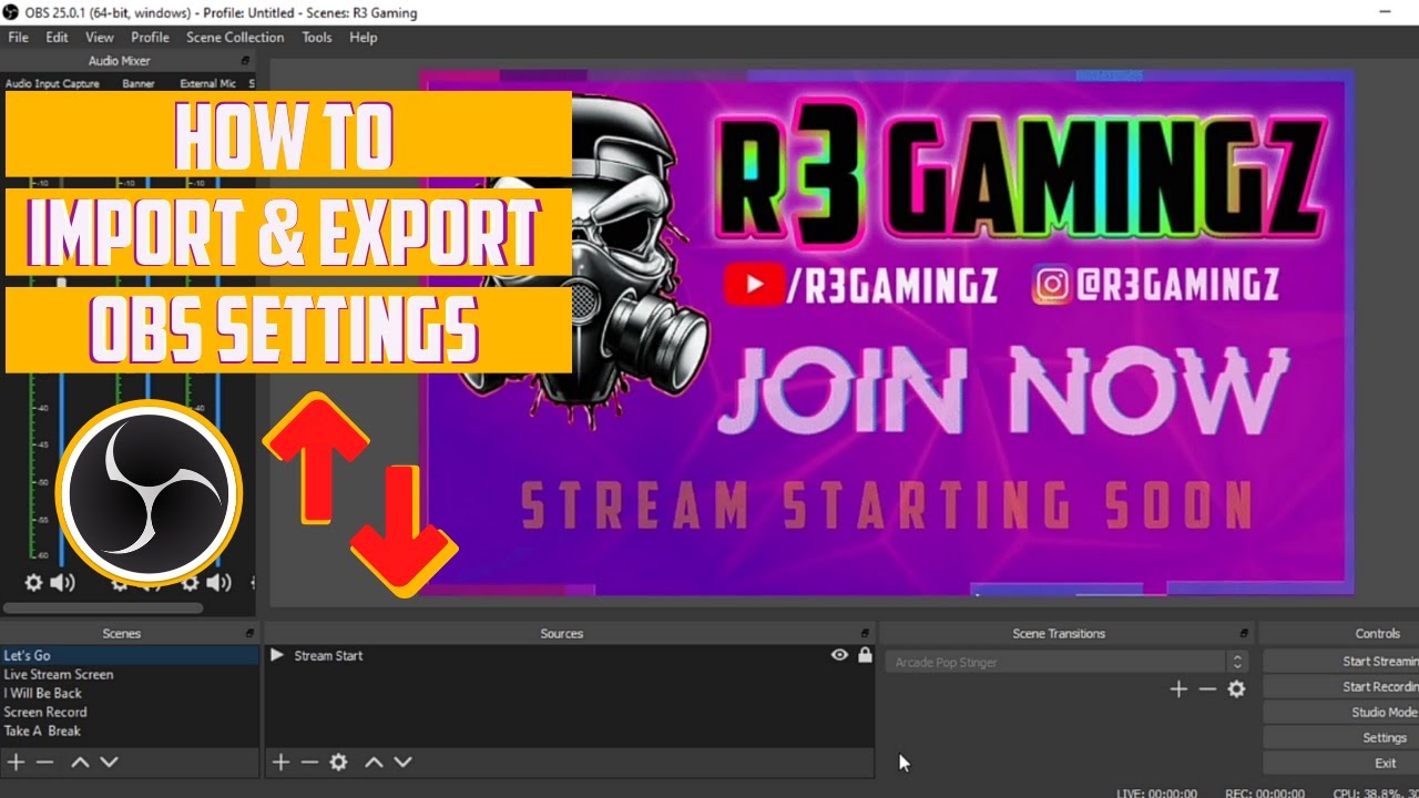 HOW TO IMPORT OR EXPORT OBS STUDIO SCENE COLLECTION & SETTINGS FROM OLD ...