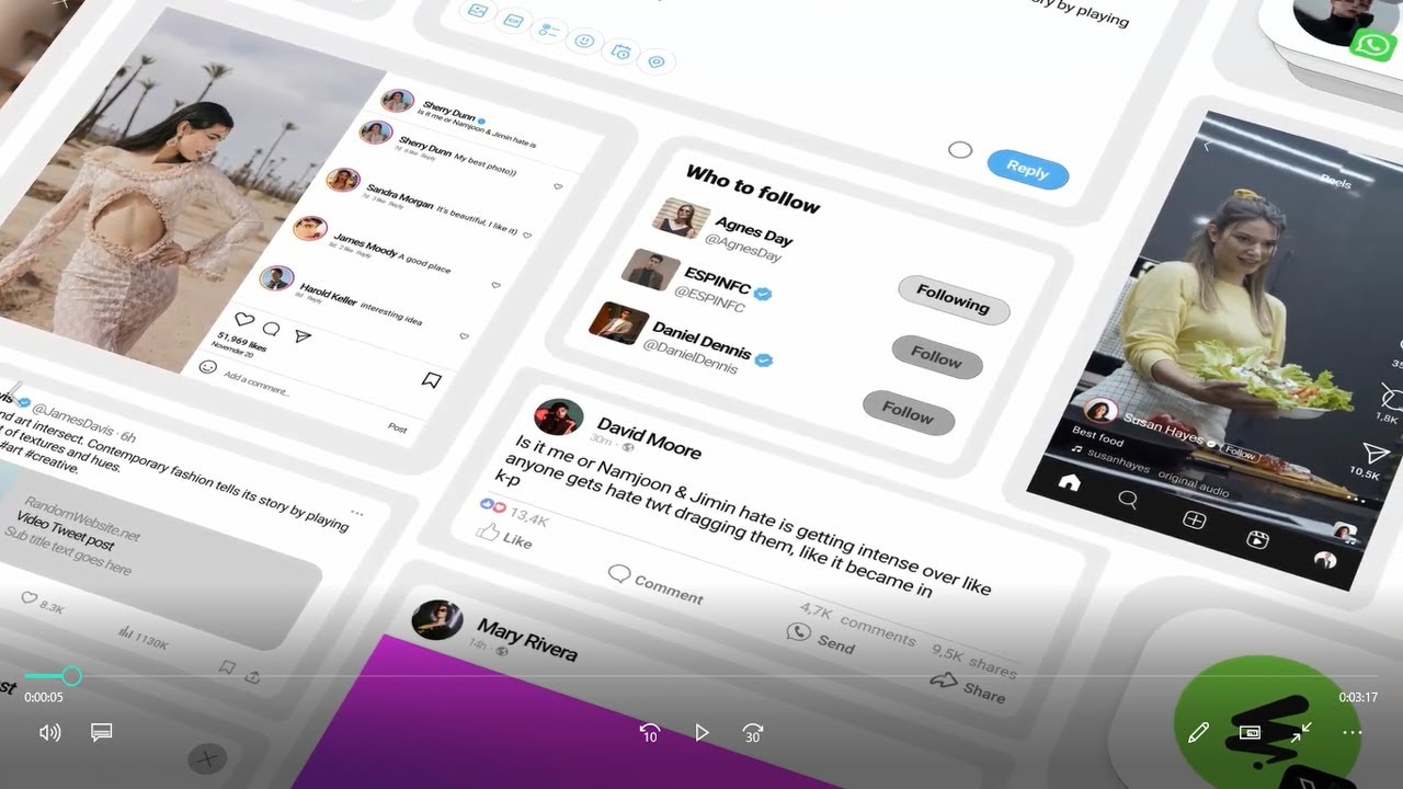 Elements of Social Media - After Effects Template - YouTube