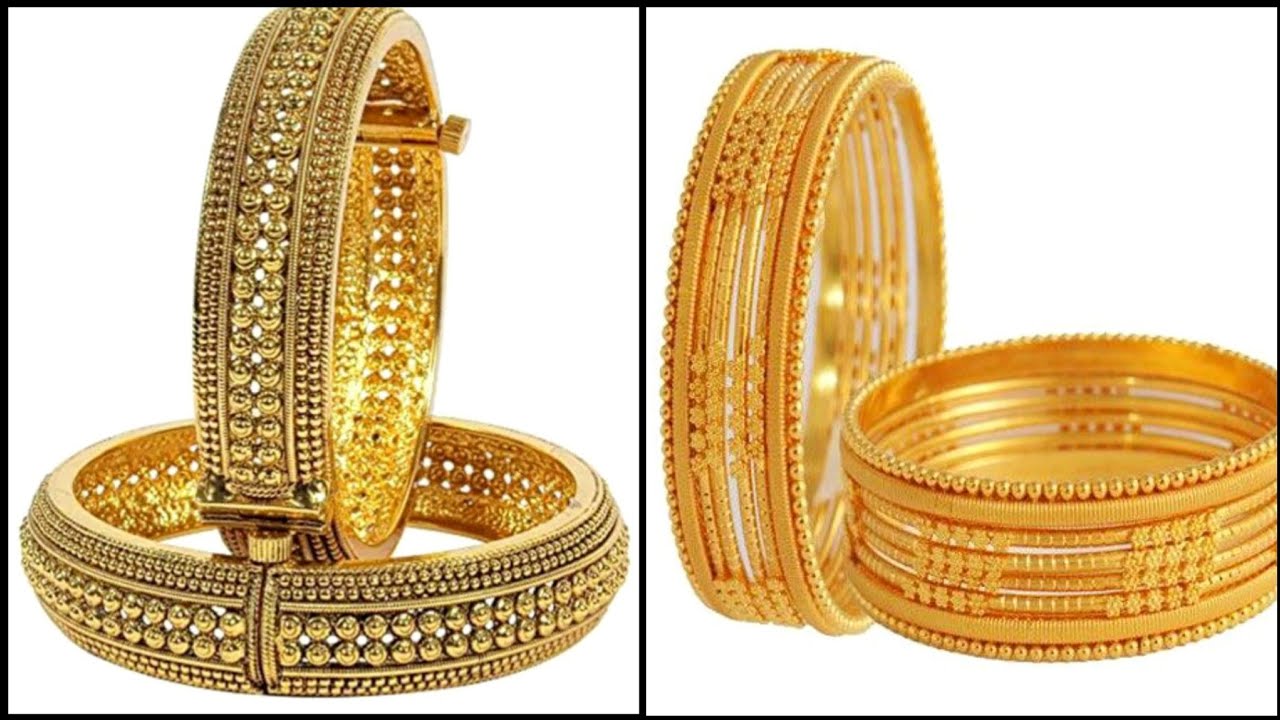 Unique And Stylish Gold Bangles Collection Different Styles Beautiful ...