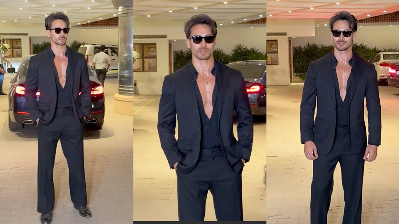 Tiger Shroff Looks Handsome In Black Arrives At Mayank Tandon And ...