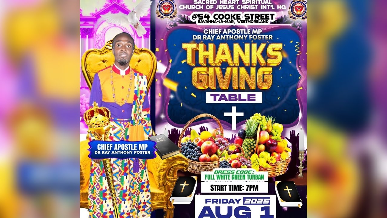 CHIEF APOSTLE MP DR RAY A FOSTER THANKSGIVING TABLE - 2025 - P1 - YouTube