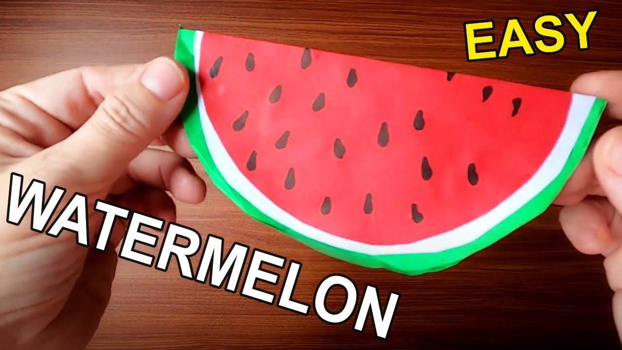 3d Watermelon Paper craft - YouTube