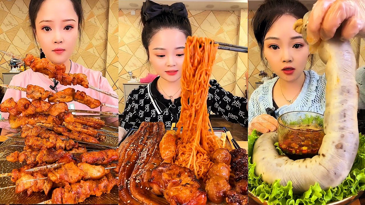 Real Mukbang :) spicy Pork Bellly Soothing Sounds While Enjoying ...