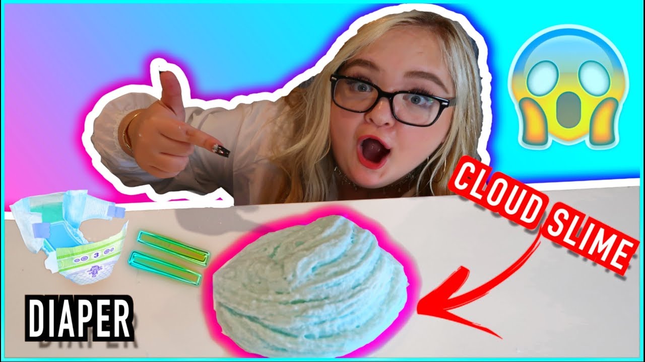 I MADE SLIME OUT OF DIAPERS (CLOUD SLIME) - YouTube
