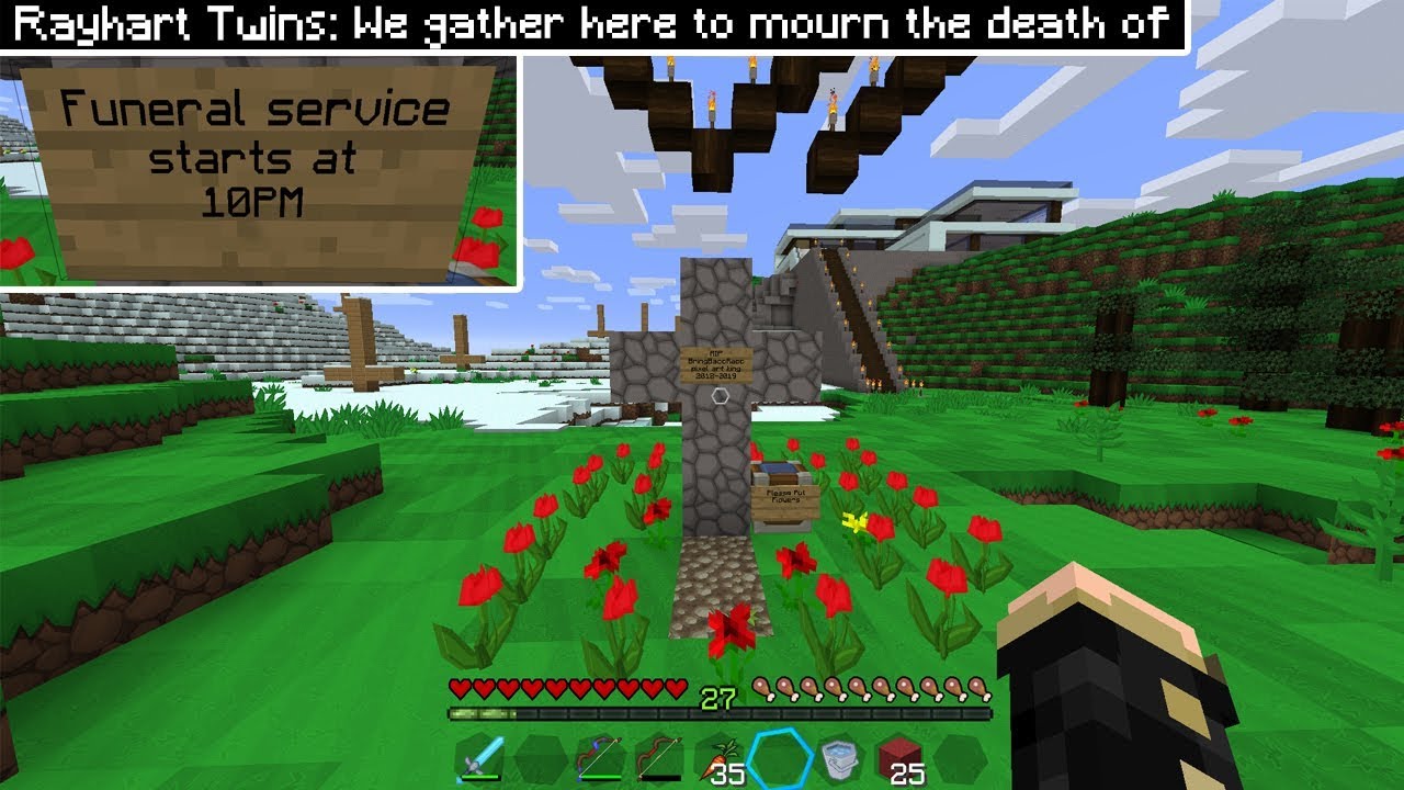 We Hosted a Funeral for a Fan in Minecraft.. - YouTube