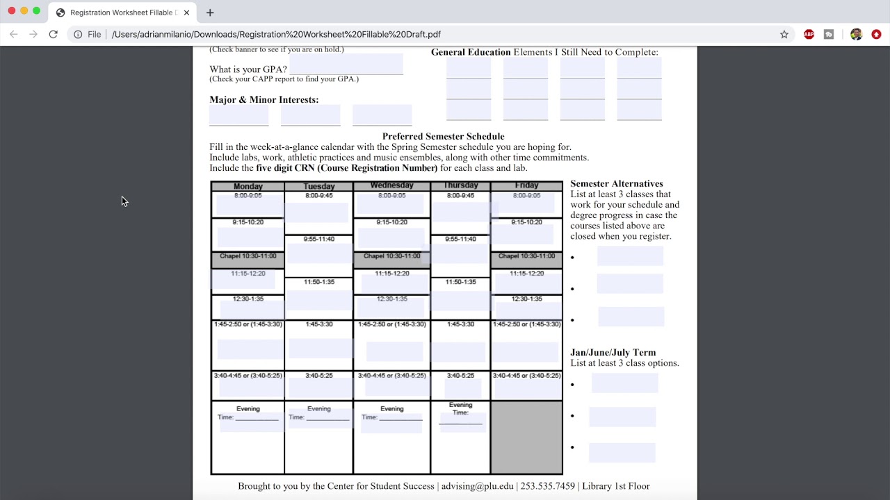 How to use Weekly Schedule PDF - YouTube