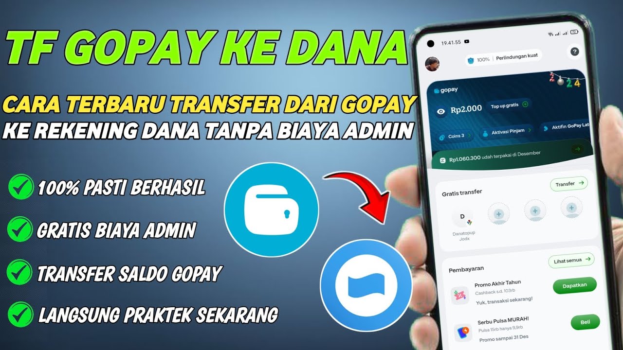 CARA TRANSFER UANG DARI GOPAY KE DANA GRATIS BIAYA ADMIN TERBARU 2024 ...