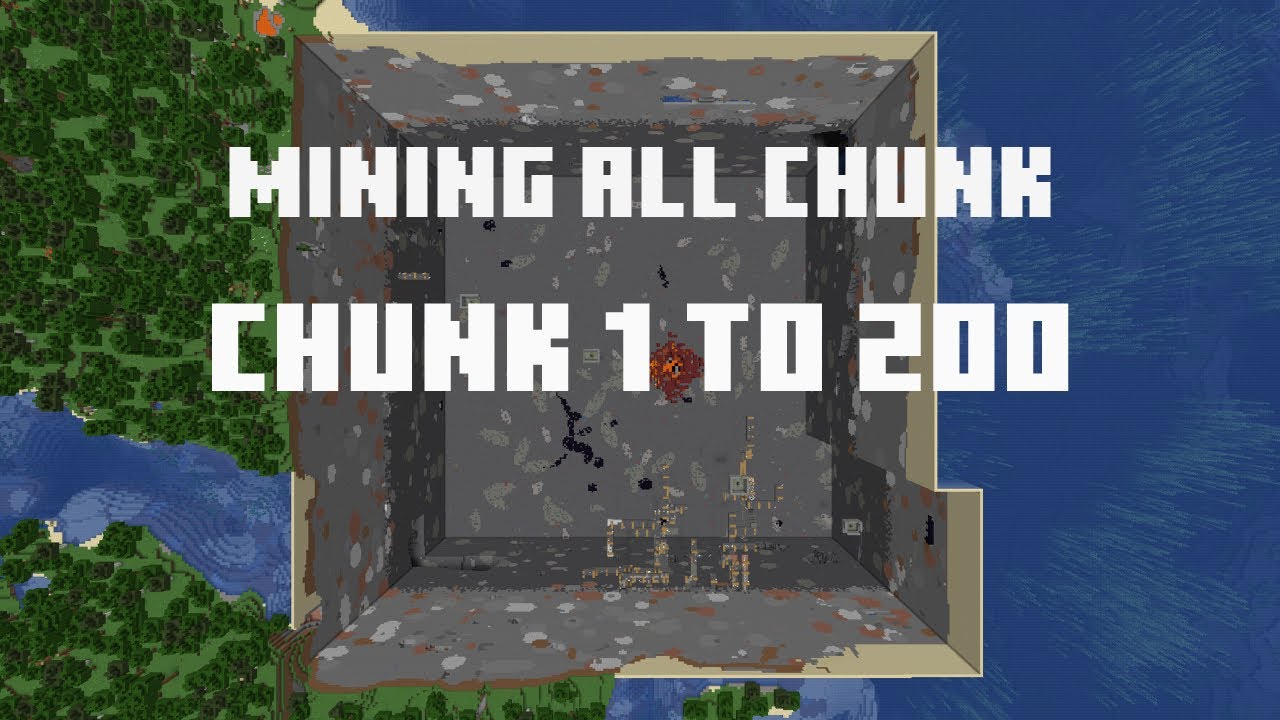 Mining all the chunks in Minecraft (Chunk 1 to 200) - YouTube