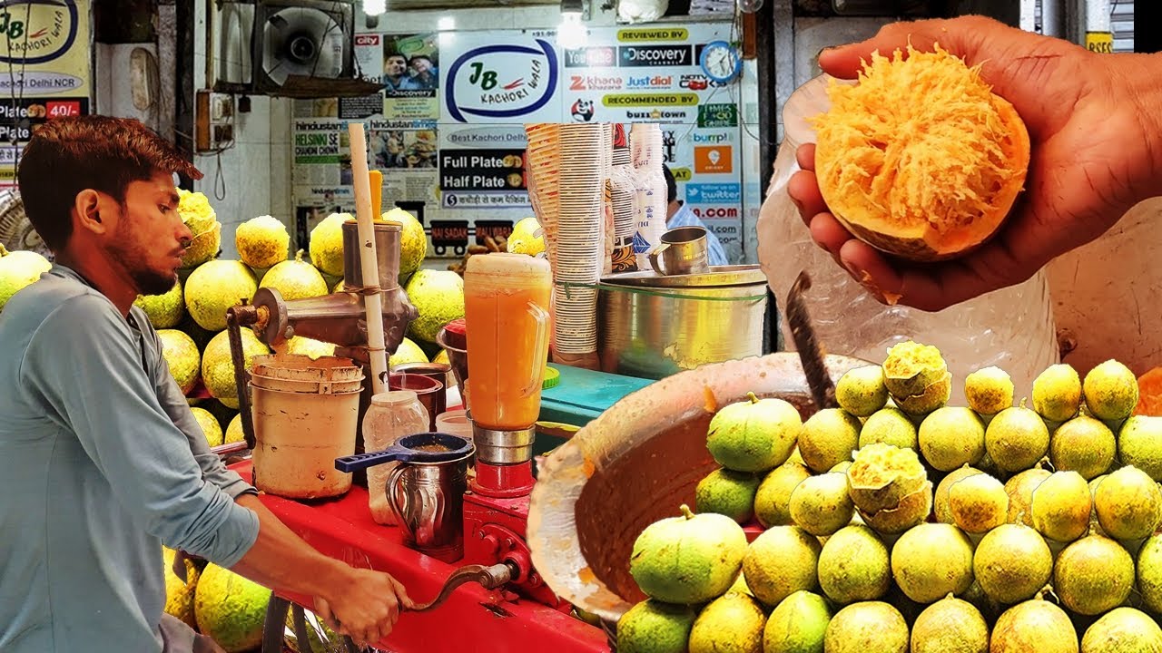 Weird & Strange 😲 Fruit Juice In India | WOOD APPLE JUICE | Food cult ...