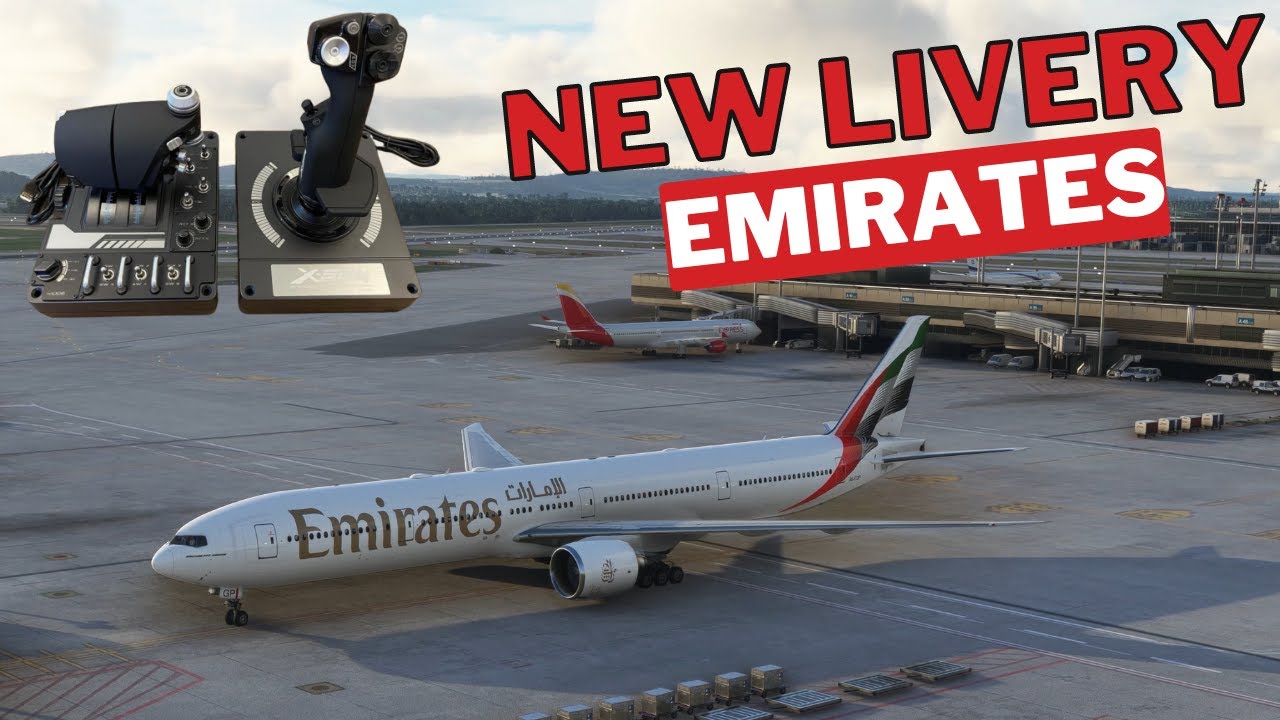 Emirates New Livery | Dubai - Zurich Flight | SPECTACULAR Graphics ...