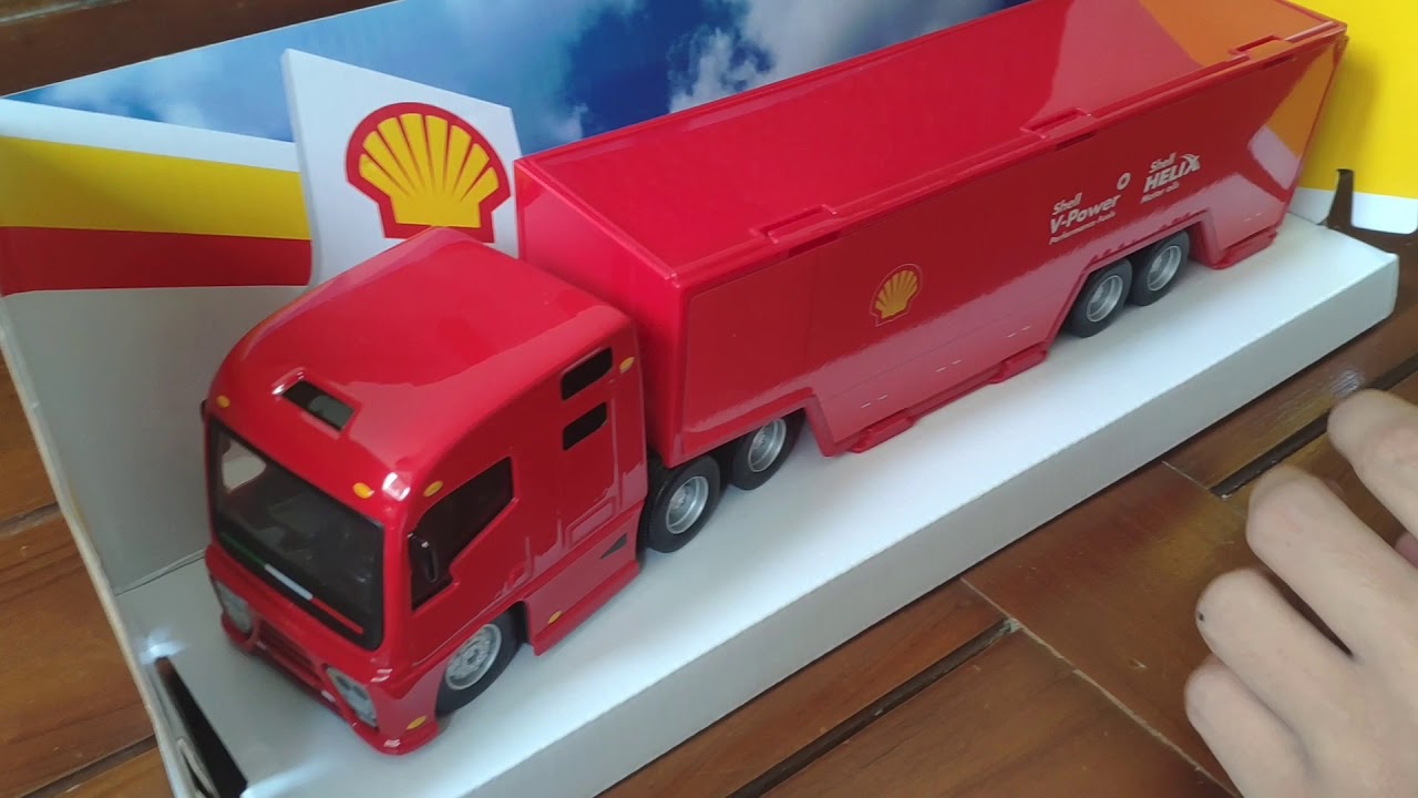 Unboxing Limited Edition Diecast Truck Shell Hauler by Burago - YouTube