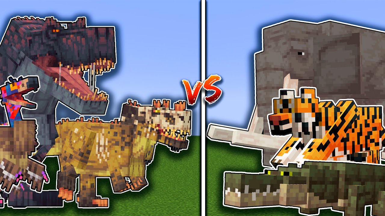 Alex's Mobs VS all DINOSAURS in Minecraft | Minecraft Mob Battle - YouTube