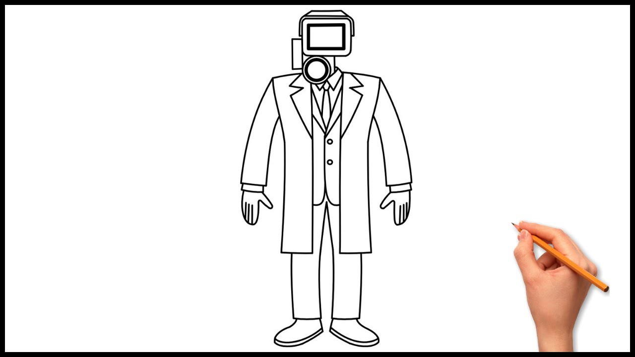 Como desenhar o CAMERAMAN-skibidi-toilet desenhando com lapis tutorial ...