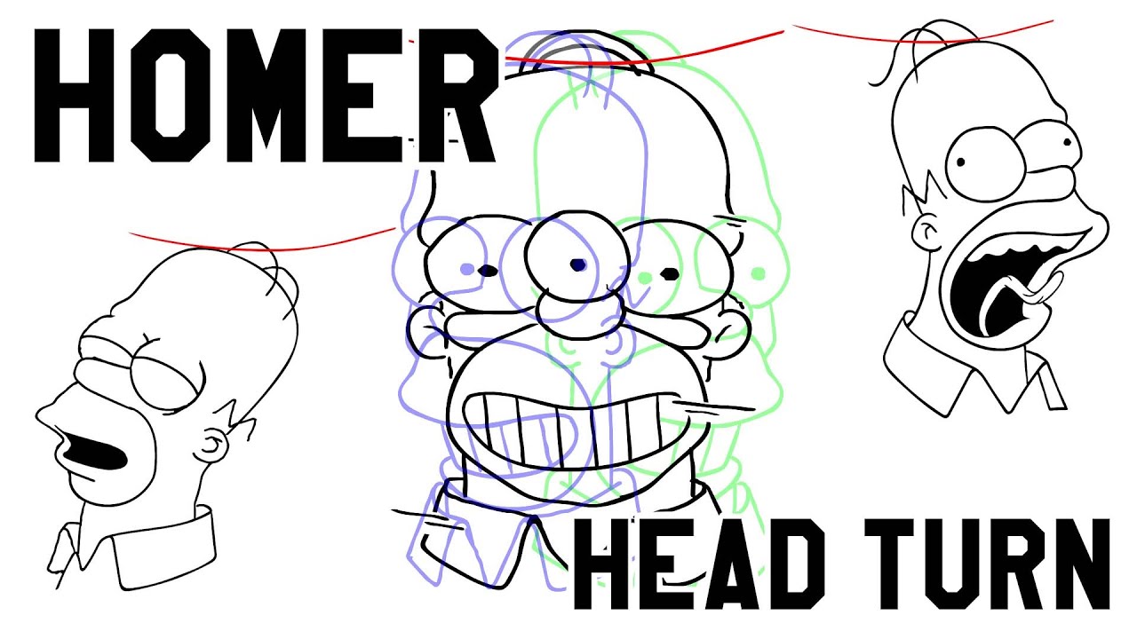 Homer Head Turn | Practice Animation - YouTube