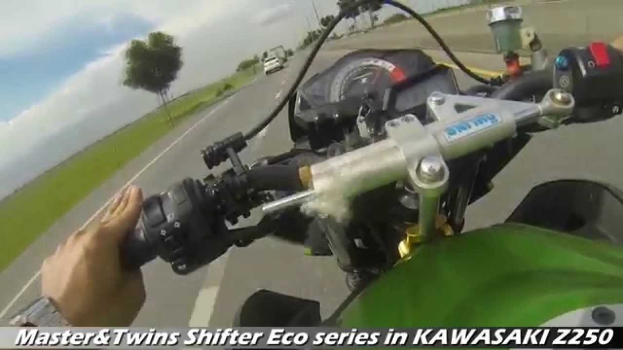 Master&Twins Shifter Eco series in KAWASAKI Z250 - YouTube