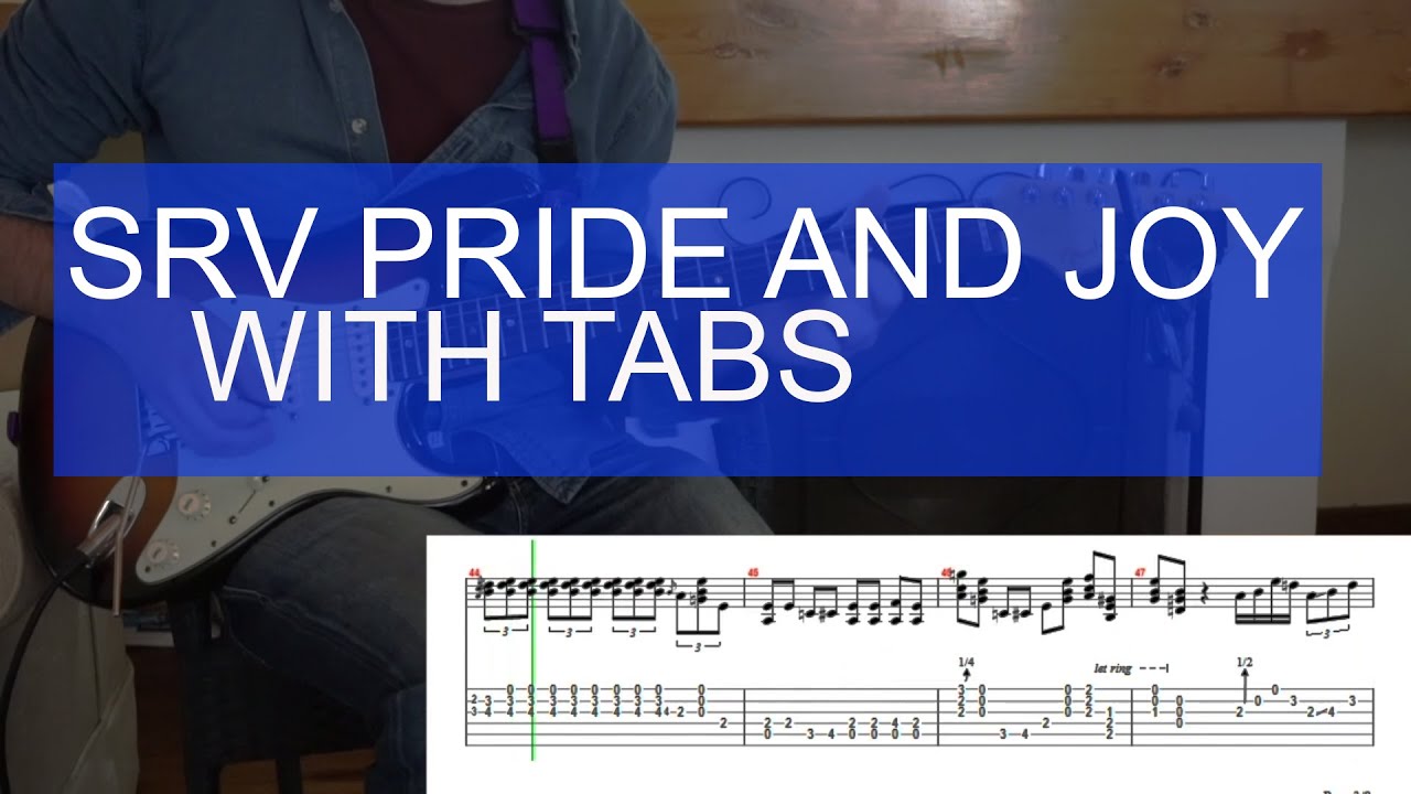 Stevie Ray Vaughan SRV Pride and Joy guitar tabs standard tunning - YouTube