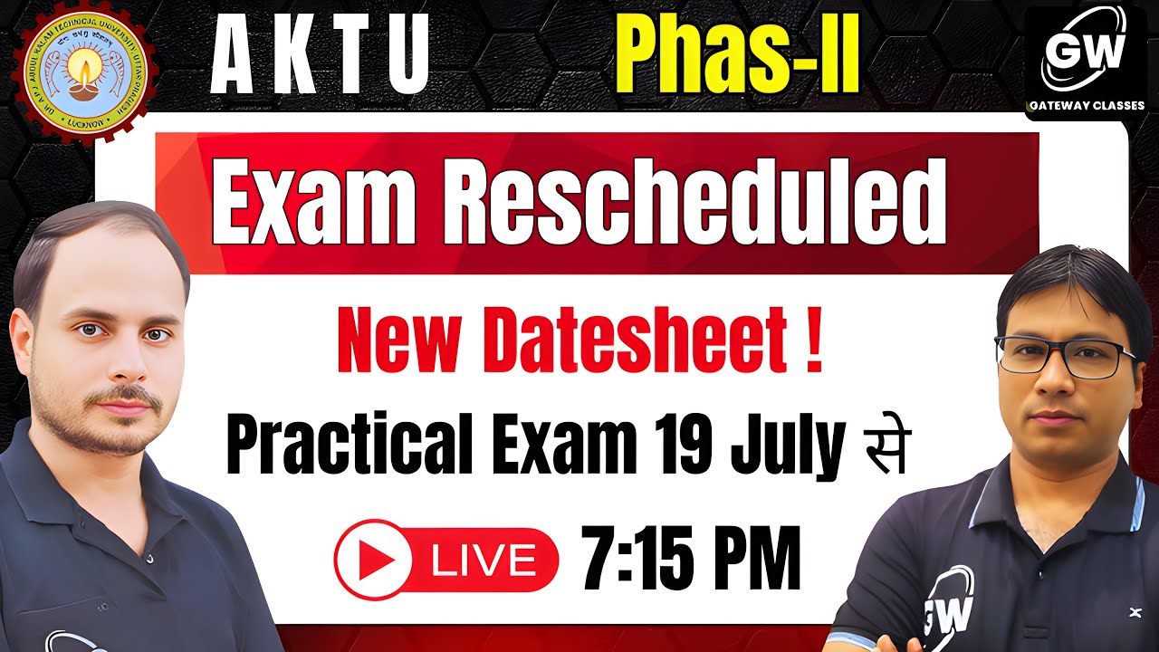 Regarding Reschedule Examination of Even Semester 2024-25 Phase-II ...