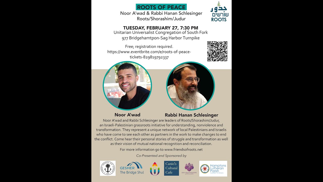 Roots of Peace with Noor A'wad & Rabbi Hanan Schlesinger - YouTube