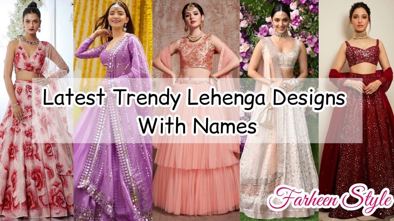 Types of lehenga with names/Trendy Lehenga Designs/New trendy Party ...