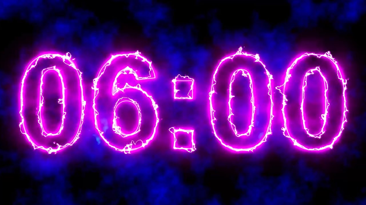 6 minute electric timer with electronic music - YouTube